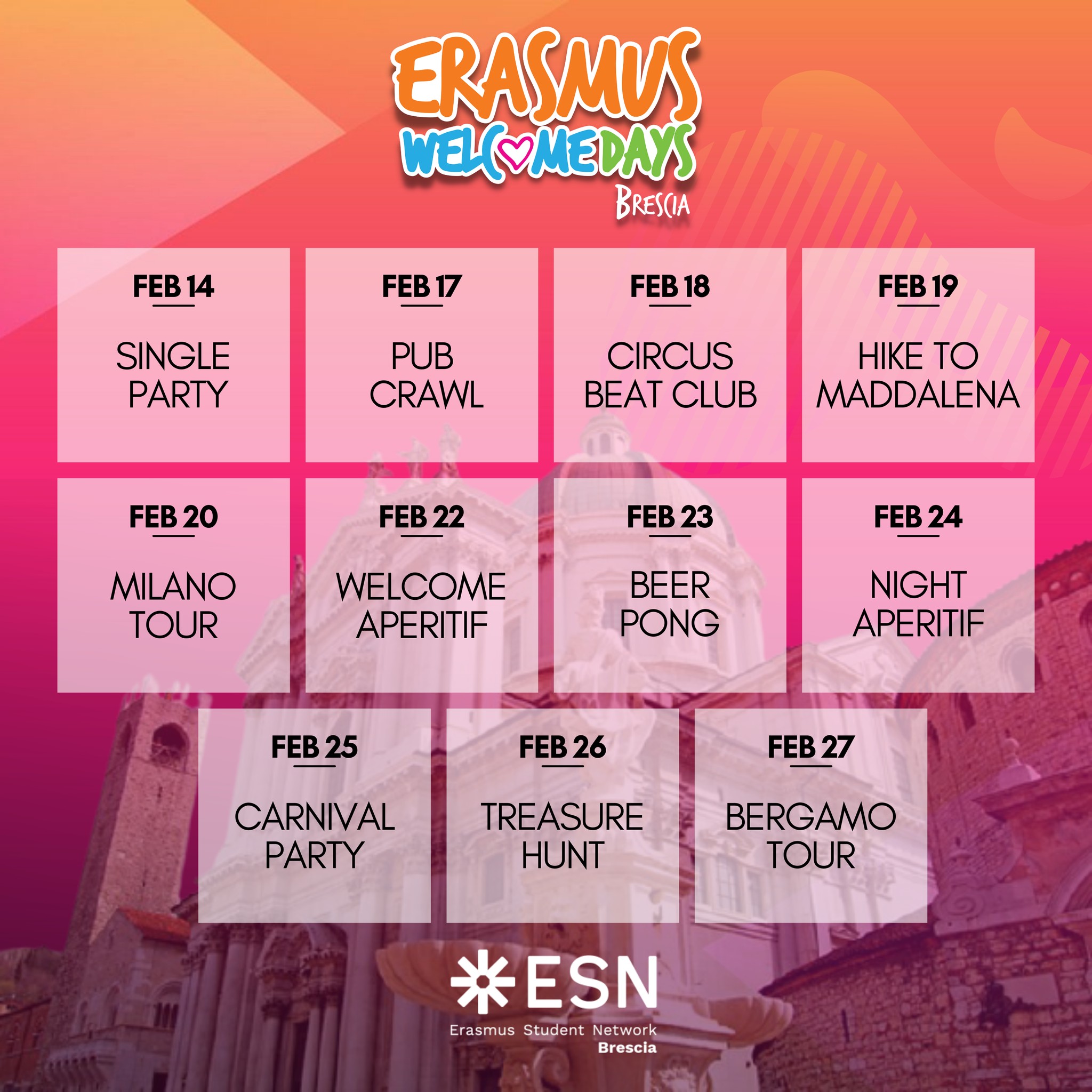 Welcome Days | ESN Brescia